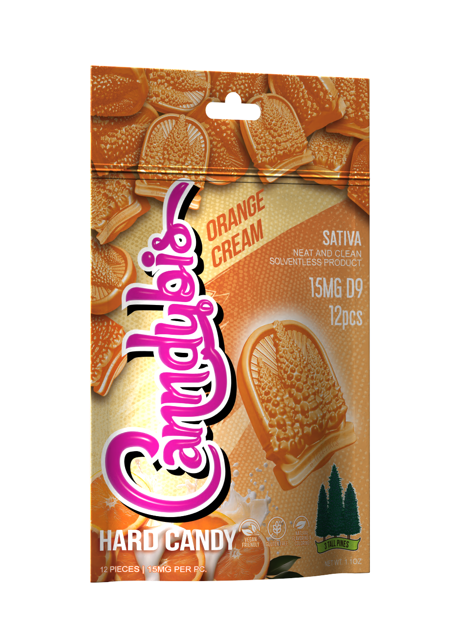 Delta 9 Candy - Orange Cream Canndybis - 15mg Delta 9 - Sativa – 3 Tall ...