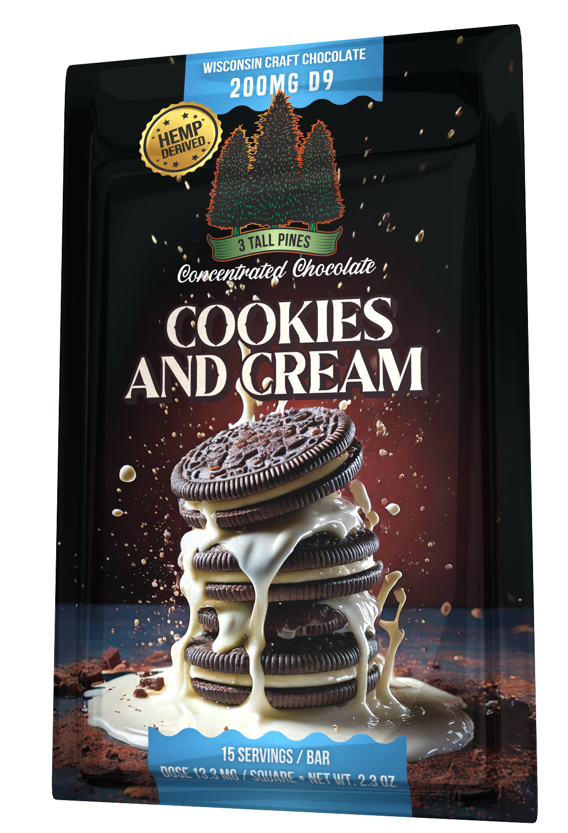 Cookies and Cream - Delta 9 Chocolate Bar – 3 Tall Pines Wholesale
