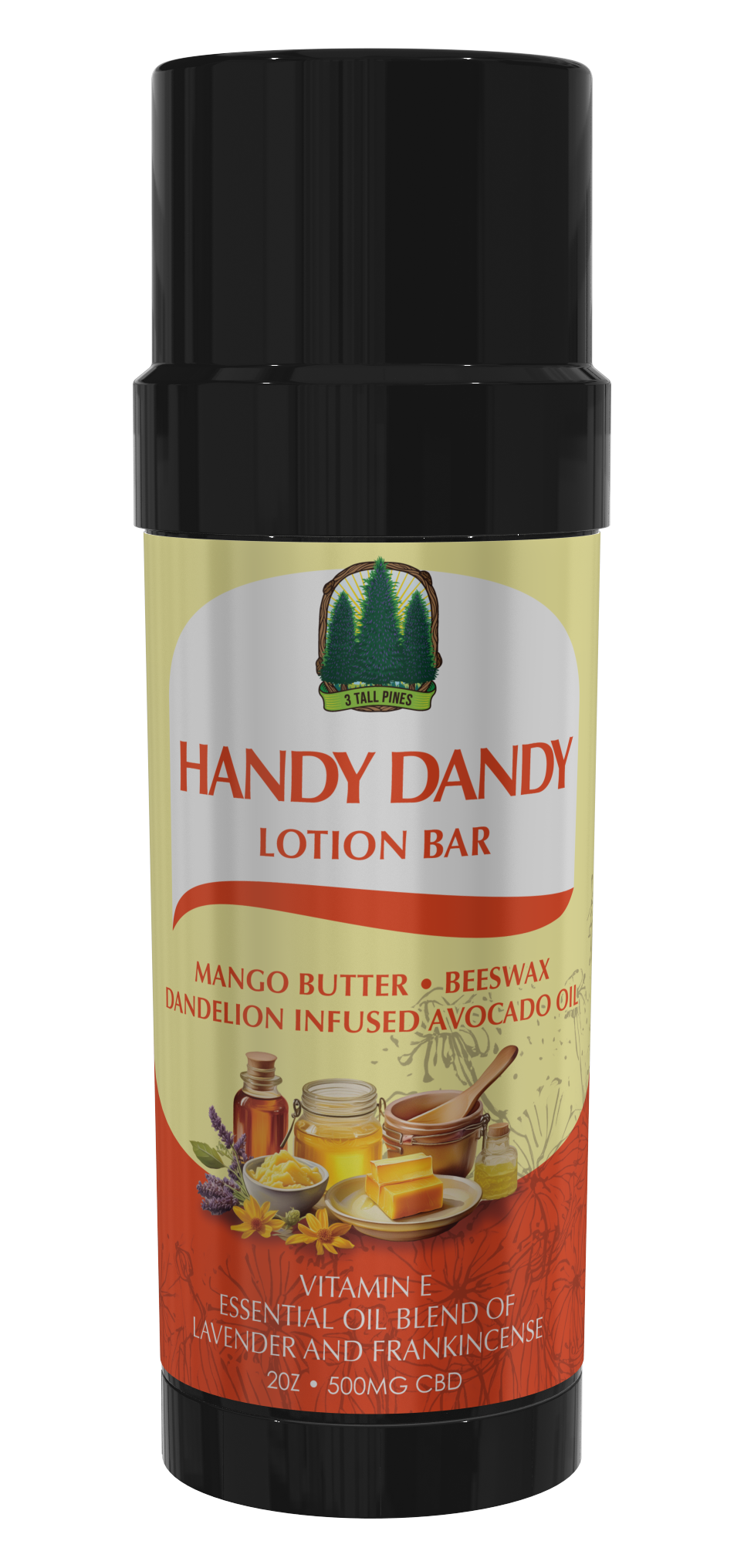 Handy Dandy CBD Lotion Bar 500mg – 3 Tall Pines Wholesale