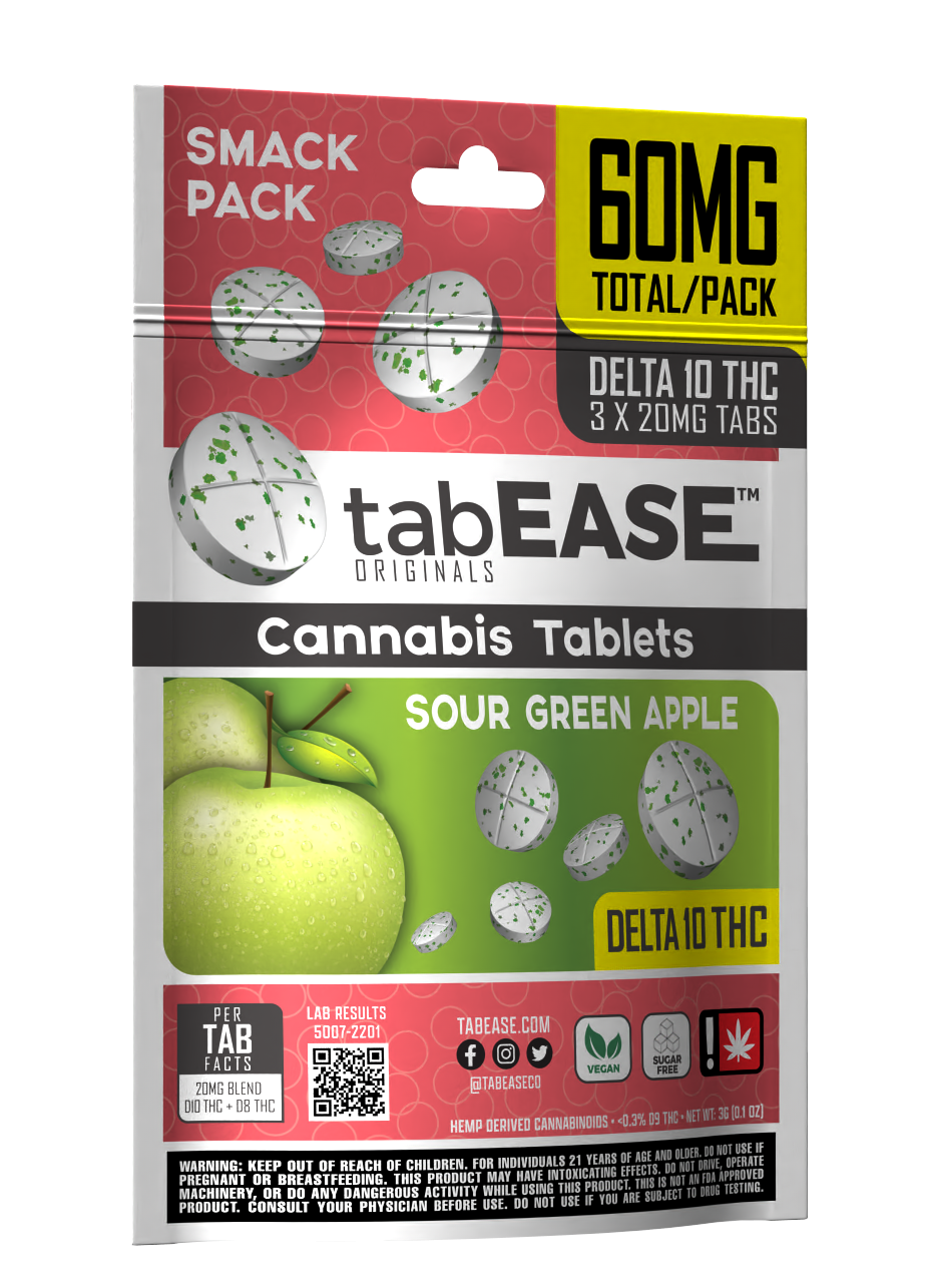 Smack Pack - Sour Green Apple Delta 10 - 3 Tall Pines Wholesale
